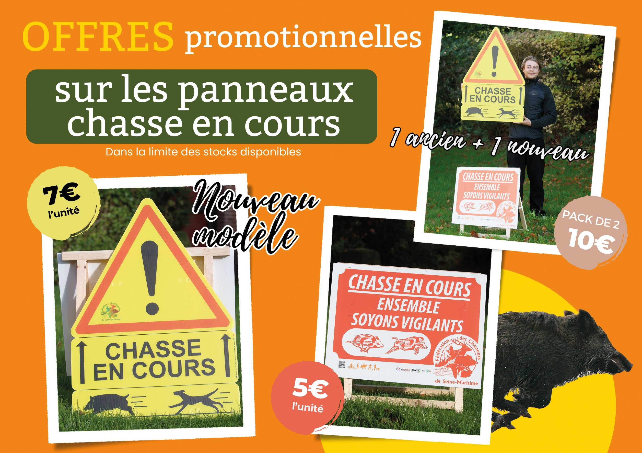 Panneaux de Signalisation pour la Chasse - FDC76
